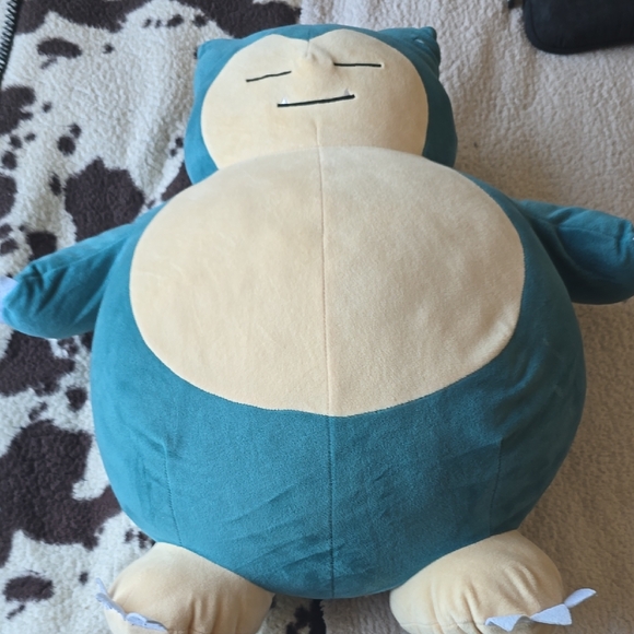 Pokemon | Other | Large 25 Inch Snorlax Plush Toy Blue And Cream | Poshmark